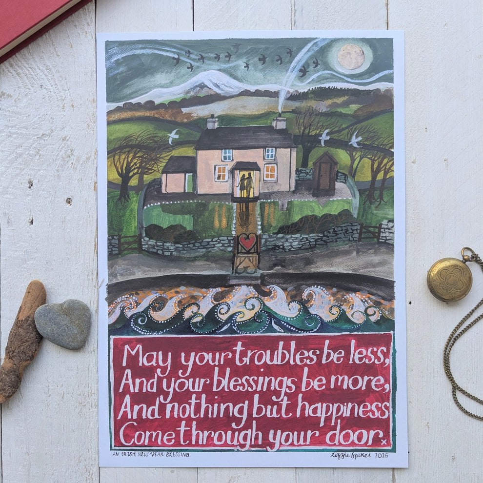 Irish New Year Blessing Fine Art Print – Driftwood Designs